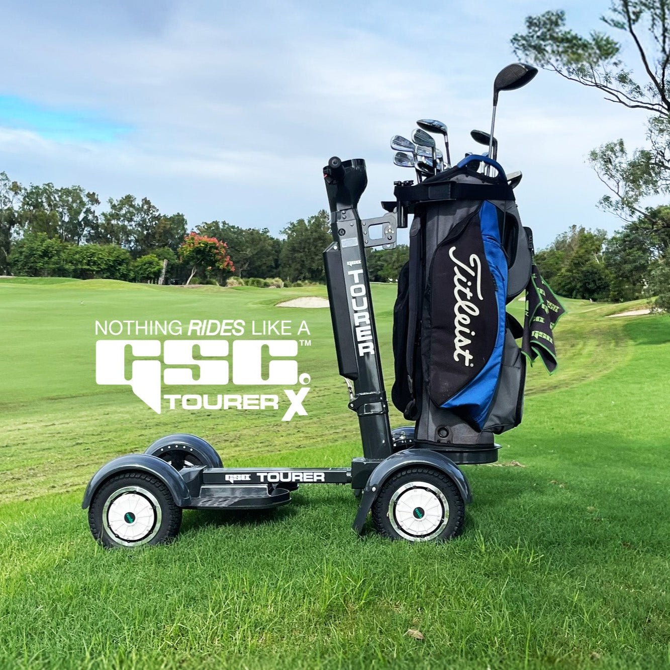 GSC Tourer X Electric Golf Scooter Stand on Cart Alternative – Golf ...